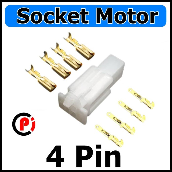 Jual Connector Motor Kecil 2.8mm 4 Pin 4P Plus Skun Set Soket Konektor | Shopee Indonesia