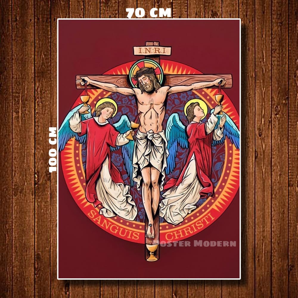 Jual Hiasan Dinding Lukisan Poster Yesus Tersalip Xtra Jumbo Code10 ...