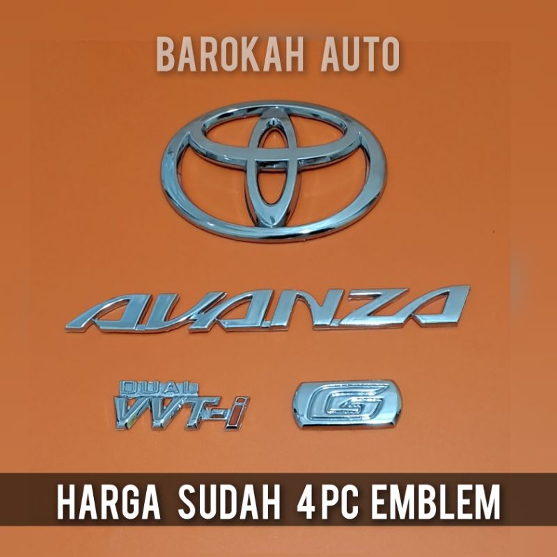 Jual logo mobil emblem avanza new set harga sudah 4pc emblem | Shopee ...