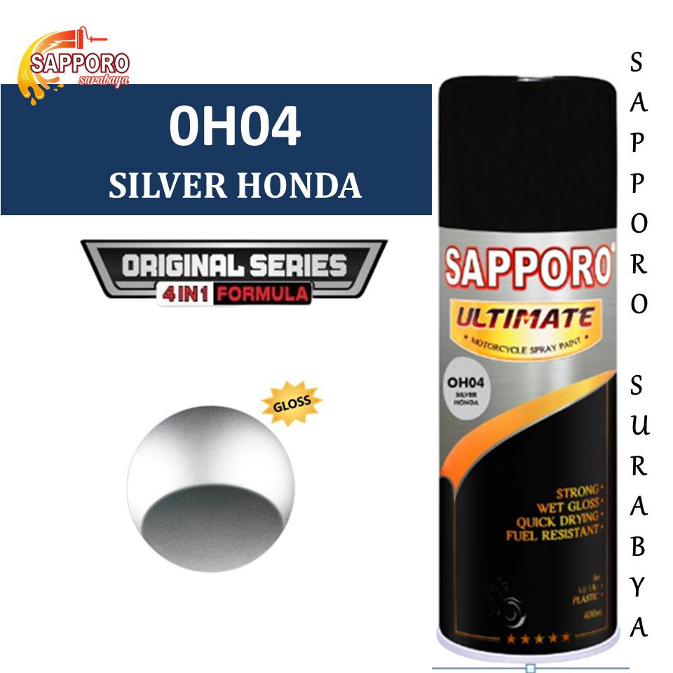 Jual Sapporo Ultimate OH04 Silver Honda / Original Series 4IN1 / Cat Aerosol Terbaik | Shopee ...