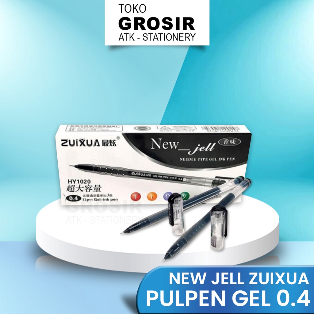 Jual PULPEN NEW JELL ZUIXUA HITAM HY1020 / BOLPOIN PEN GEL 0,4 mm ...