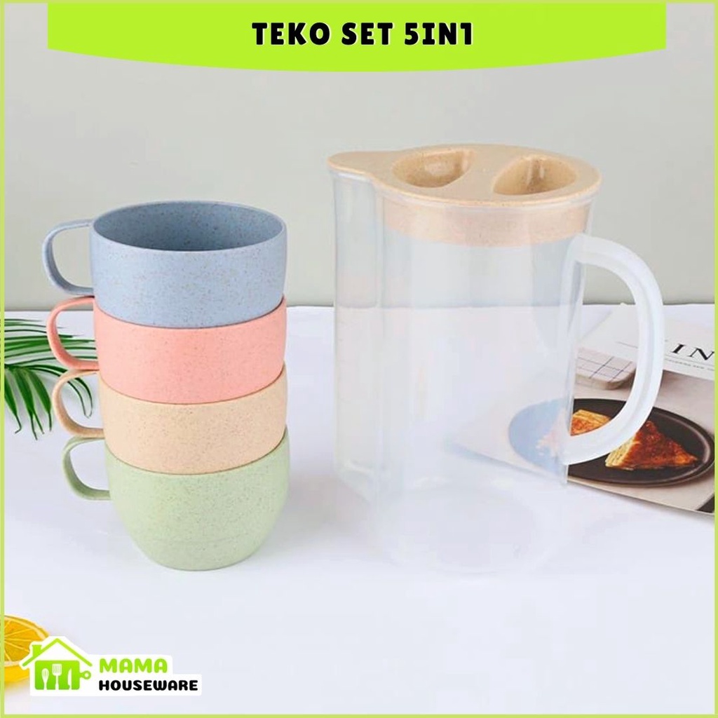 Jual Teko Set Gelas 4 Pcs - 5 In 1 - LB / Ketel Set Cangkir / Teko ...