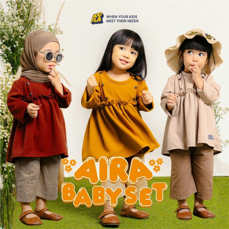 Jual Hooflakids Aira Baby Set Baju Muslim Gamis Anak Balita Bayi ...