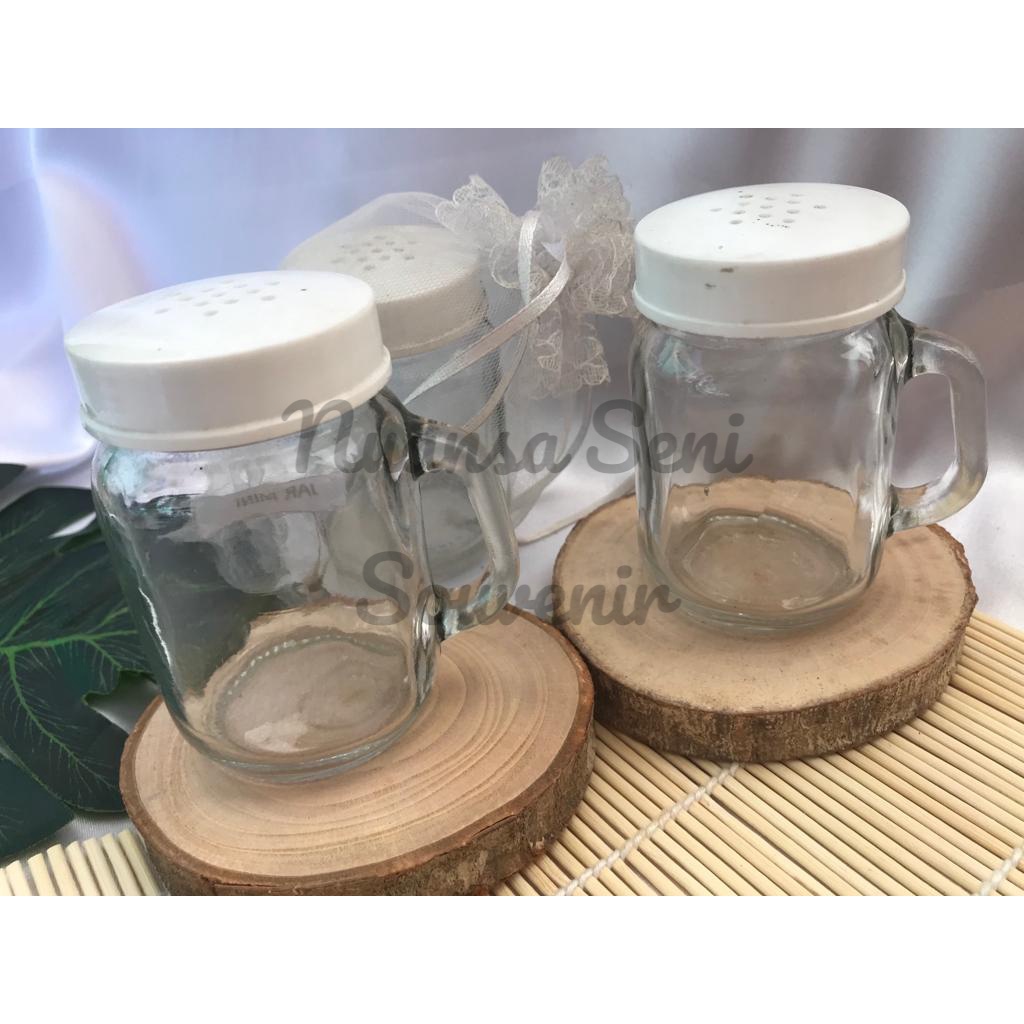 Jual Souvenir Gelas Jar Kaca Kecil Tutup Plastik Mug Lada Gagang Kaca ...