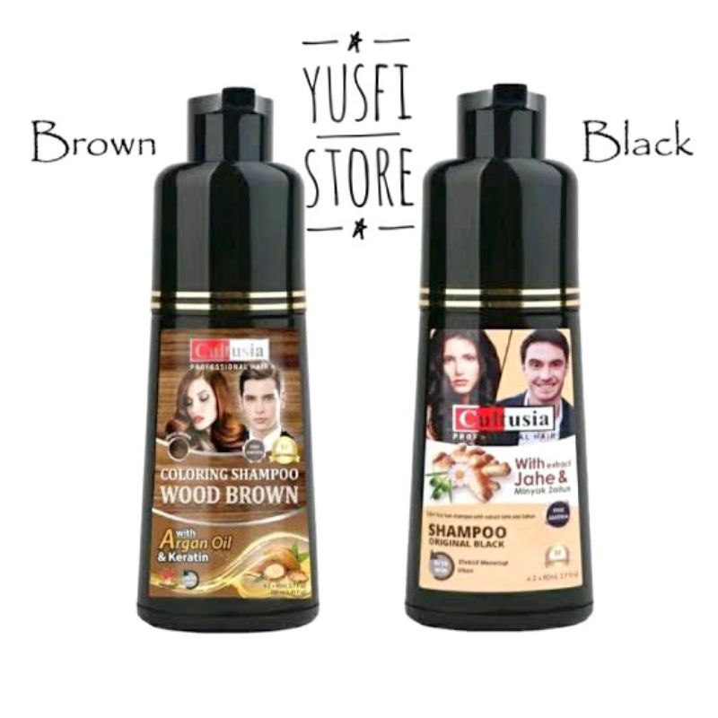Jual Shampoo Cultusia Penghitam Rambut Anti Uban Semir Rambut Shampoo ...