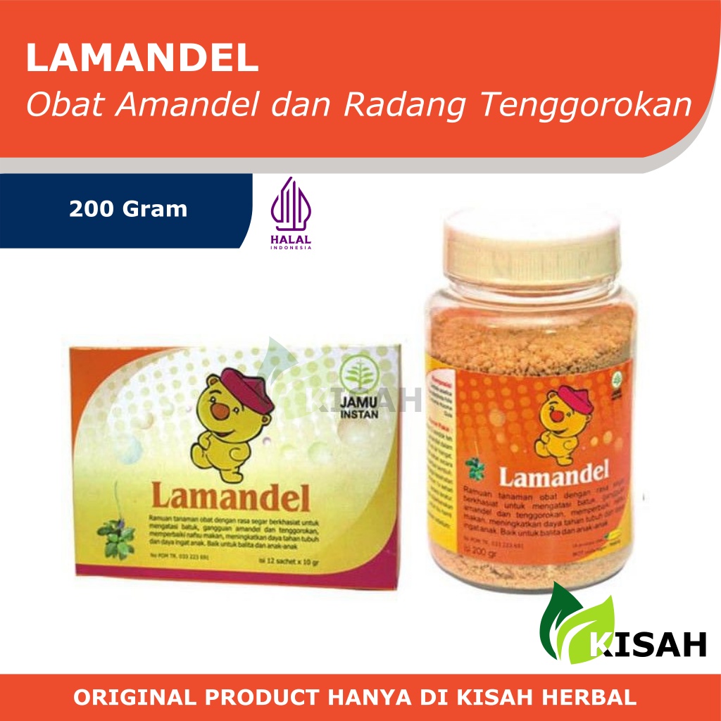 Jual LAMANDEL Bubuk 200 Gram / Kotak 12 Sachet - Obat Herbal Lamandel ...
