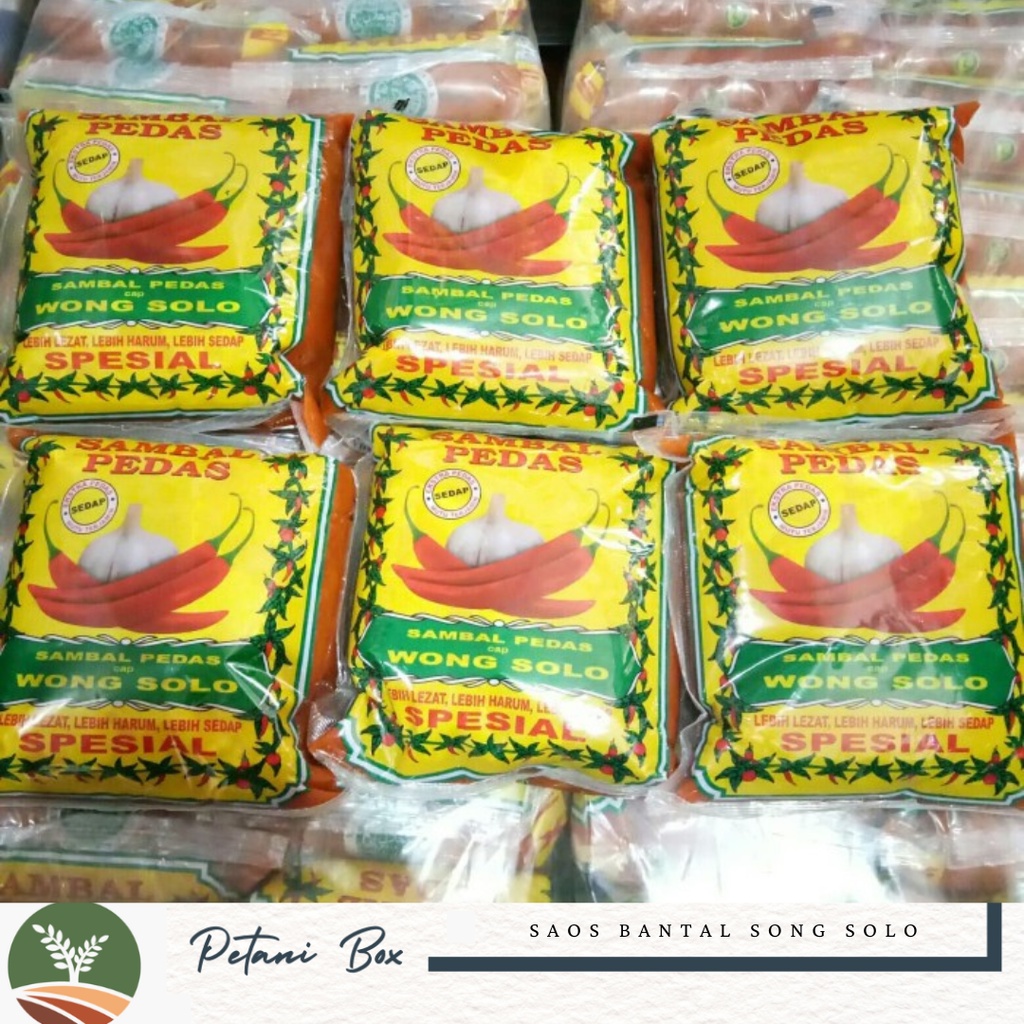 Jual Saos Bantal sambal pedas wong solo 500 gr Petani Box Kota Bandung ...