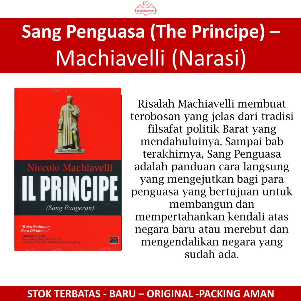 Jual Buku Original - IL Principe - Sang Pangeran - Niccolo Machiavelli ...