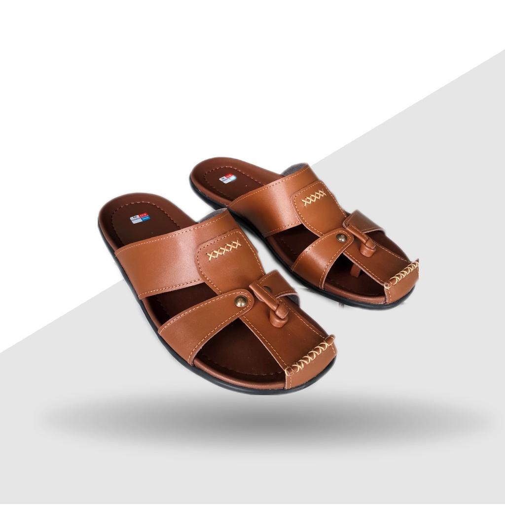 Jual Sandal kulit pria model bustong / selop japit terbuka (bayar di ...
