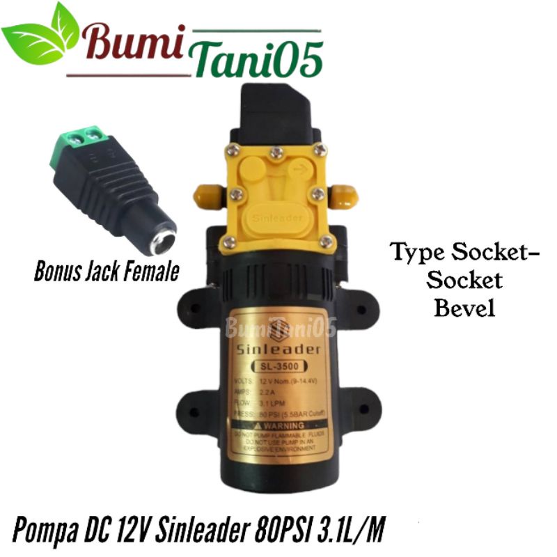 Jual Pompa Dc 12V 80PSI Ori Sakai Single Pump Alat Siram Misting Steam ...