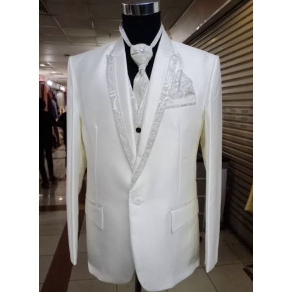Jual JAS PENGANTIN PUTIH BW/JAS AKAD PUTIH/JAS FORMAL PUTIH PREMIUM ...