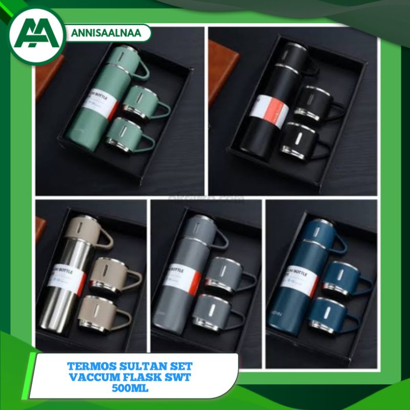 Jual Termos Sultan Vacuum Flask Set/ Botol Minum Set Cangkir Premium ...