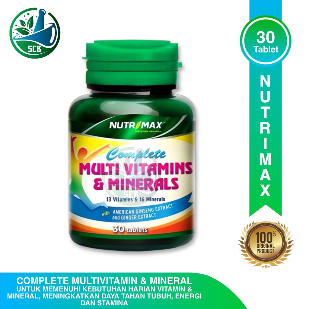 Jual Nutrimax Complete Multivitamins & Minerals - Meningkatkan Daya Tahan Tubuh | Shopee Indonesia