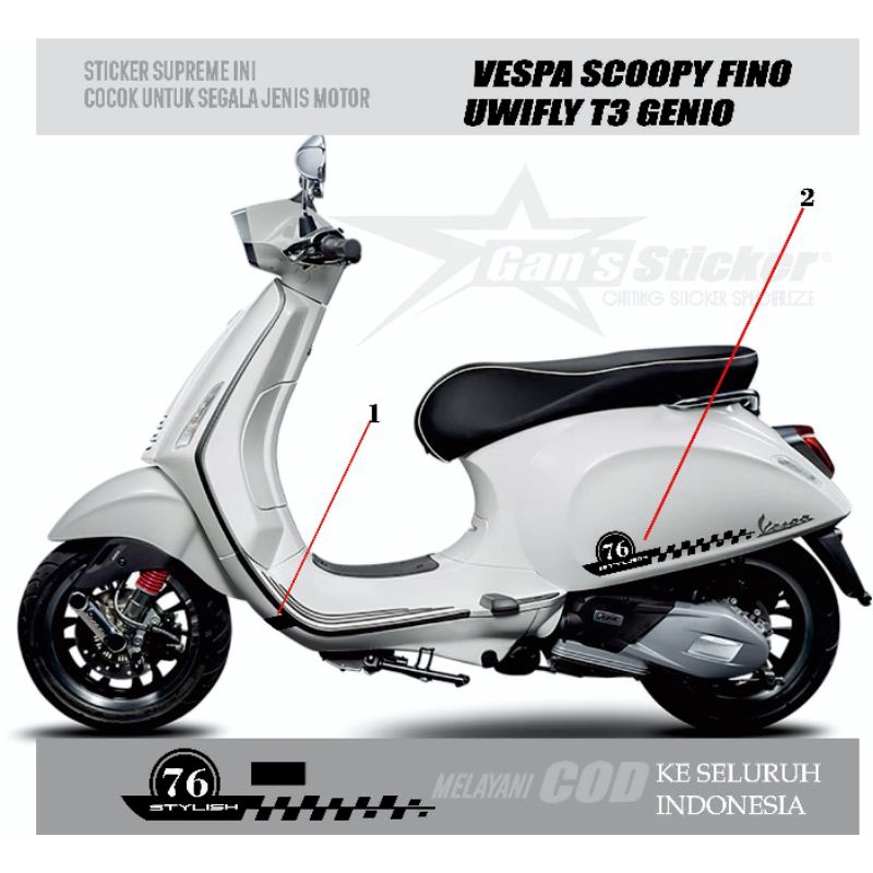 Jual sticker stripe vespa matic primavera sprint sprint 150 sprint s ...