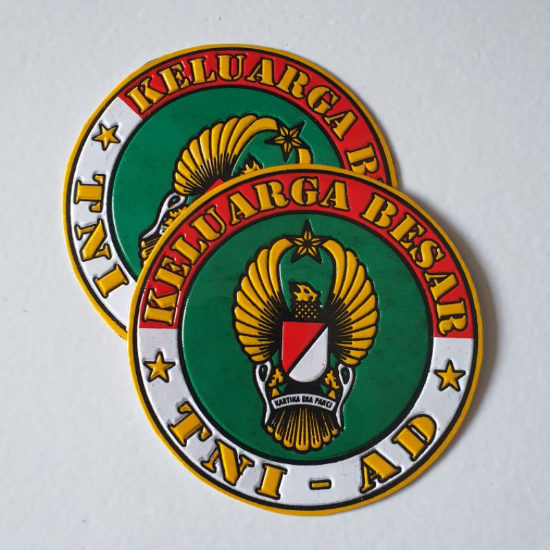 Jual sticker embos logo keluarga besar tni ad ekapasi - stiker timbul ...