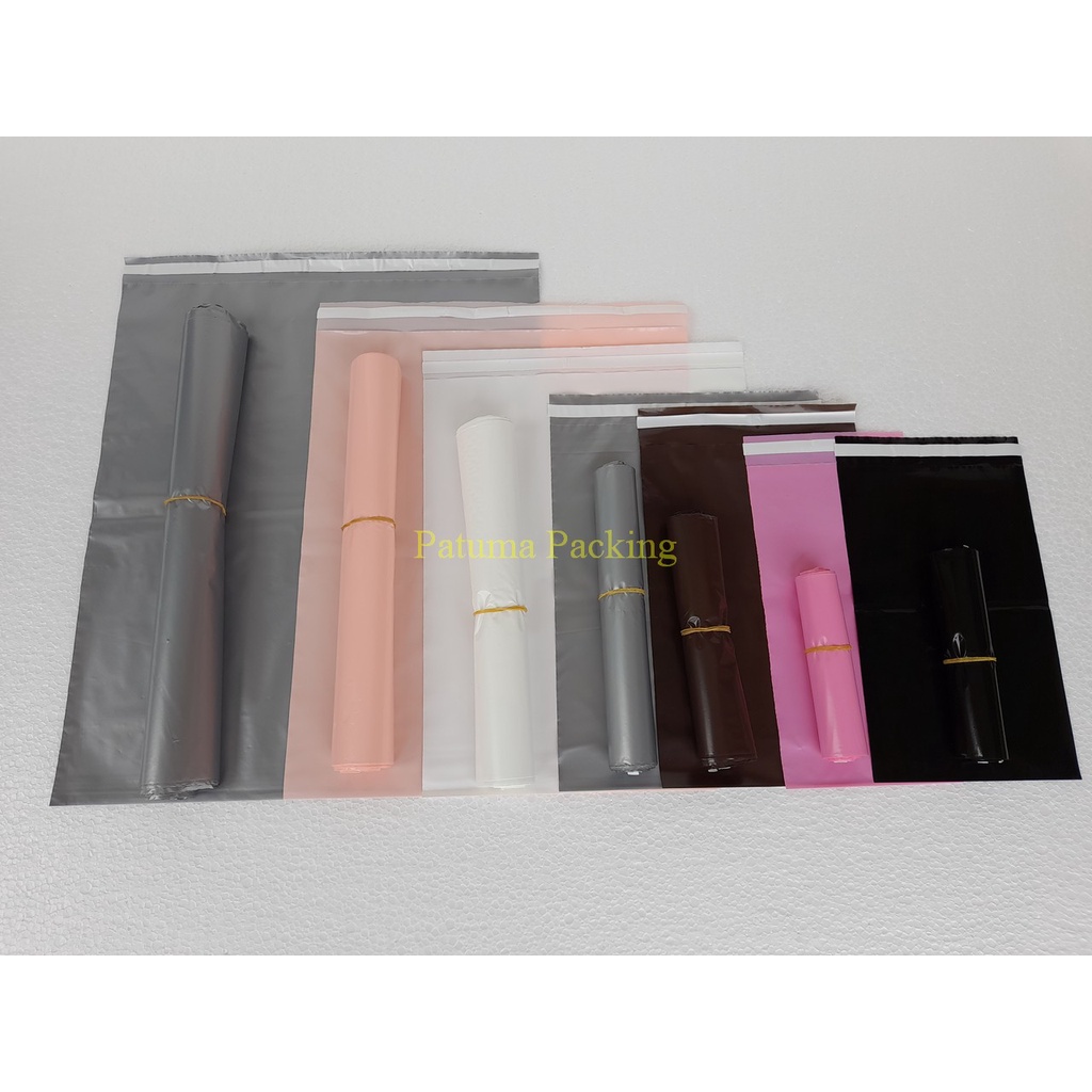Jual Polimer Plastik Packing Polymailer Warna Silver Hitam Peach ...