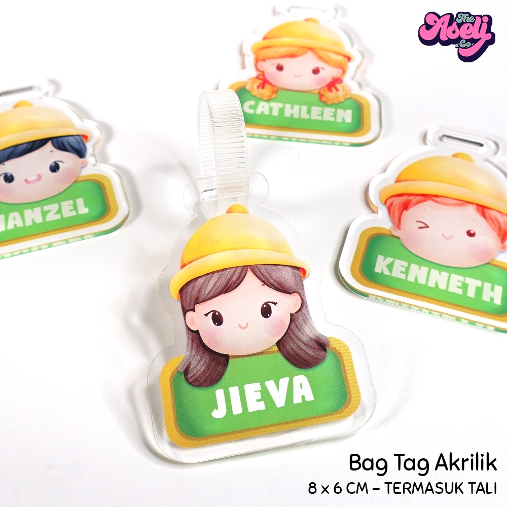 Jual Bag tag akrilik custom nama | Shopee Indonesia