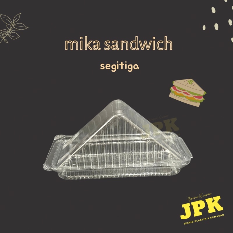 Jual mika sandwich segitiga bening isi 10 pcs | Shopee Indonesia