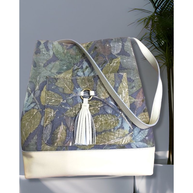 Jual baruu!!! tas ecoprint kulit domba digital mix sapi motif batik ...