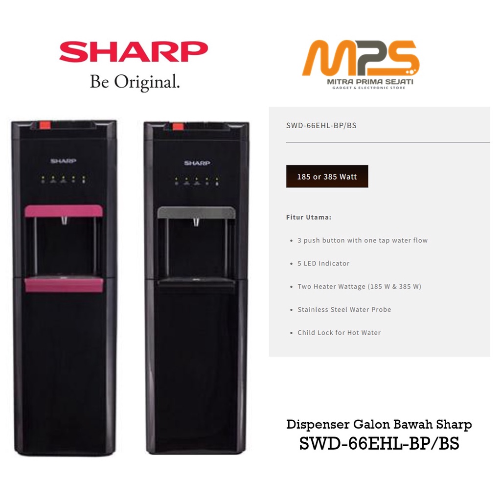 Jual Dispenser Galon Bawah Sharp SWD-66EHL-BP/BS | Shopee Indonesia