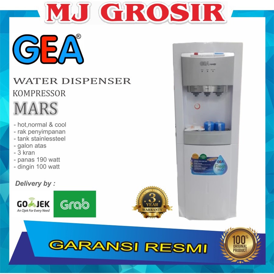Jual DISPENSER GEA GALON ATAS 3 KRAN KOMPRESSOR TYPE GEA MARS | Shopee ...