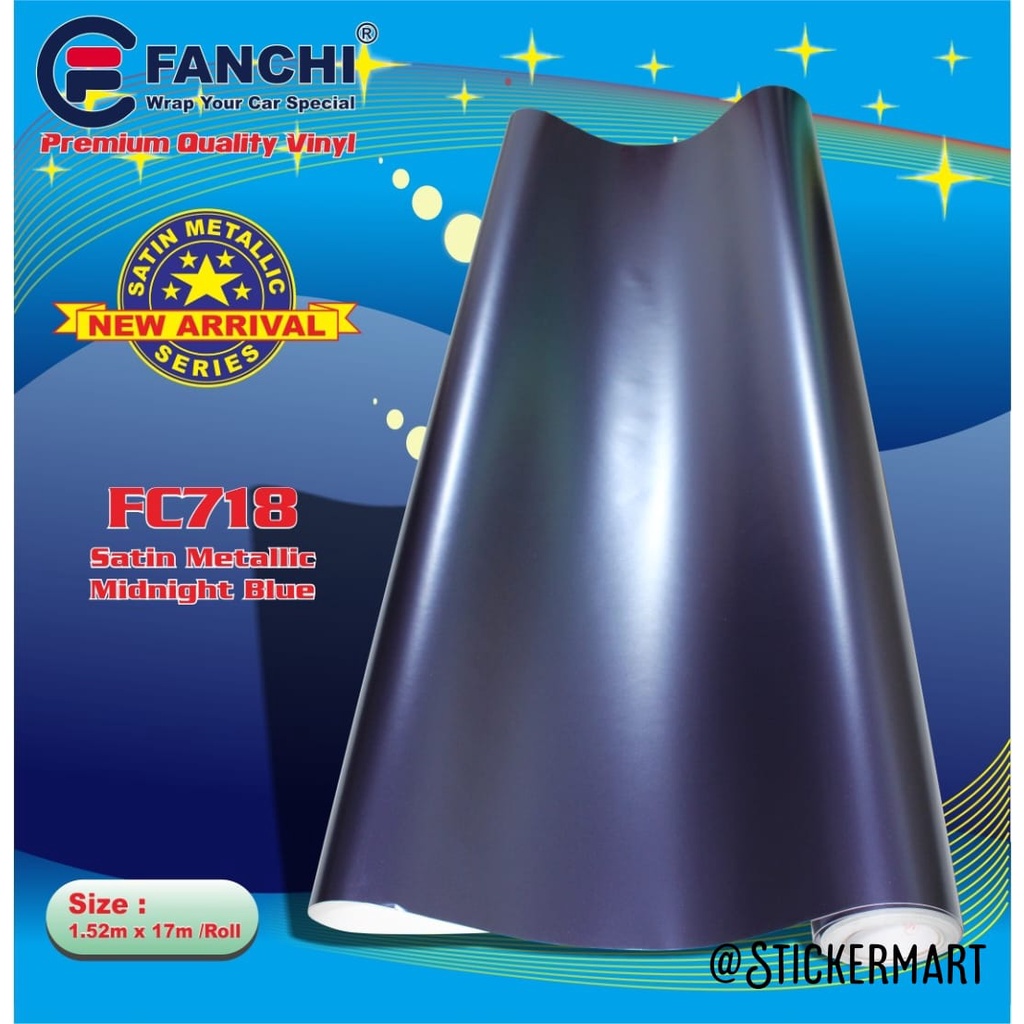 Jual Sticker Fanchi FC718 Satin Metallic Midnight Blue 152cm x 17m ...
