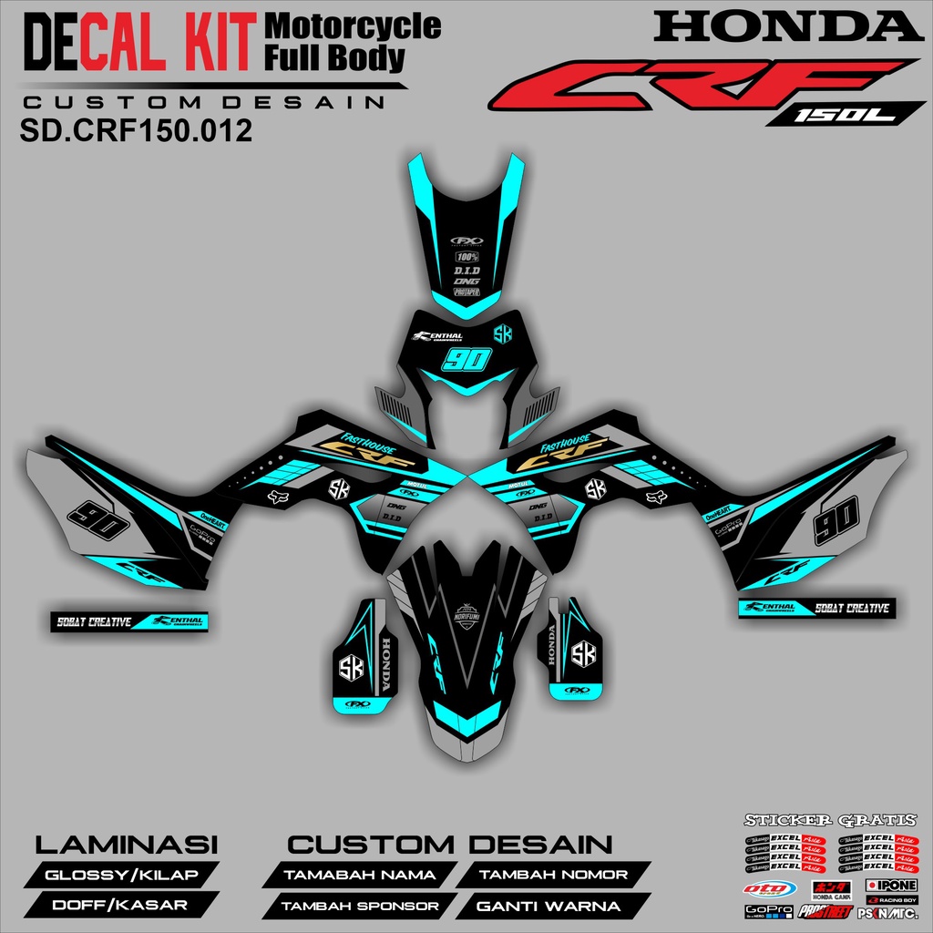 Jual Decal CRF 150 L - Dekal Stiker Striping Fullbody Fullblock List ...