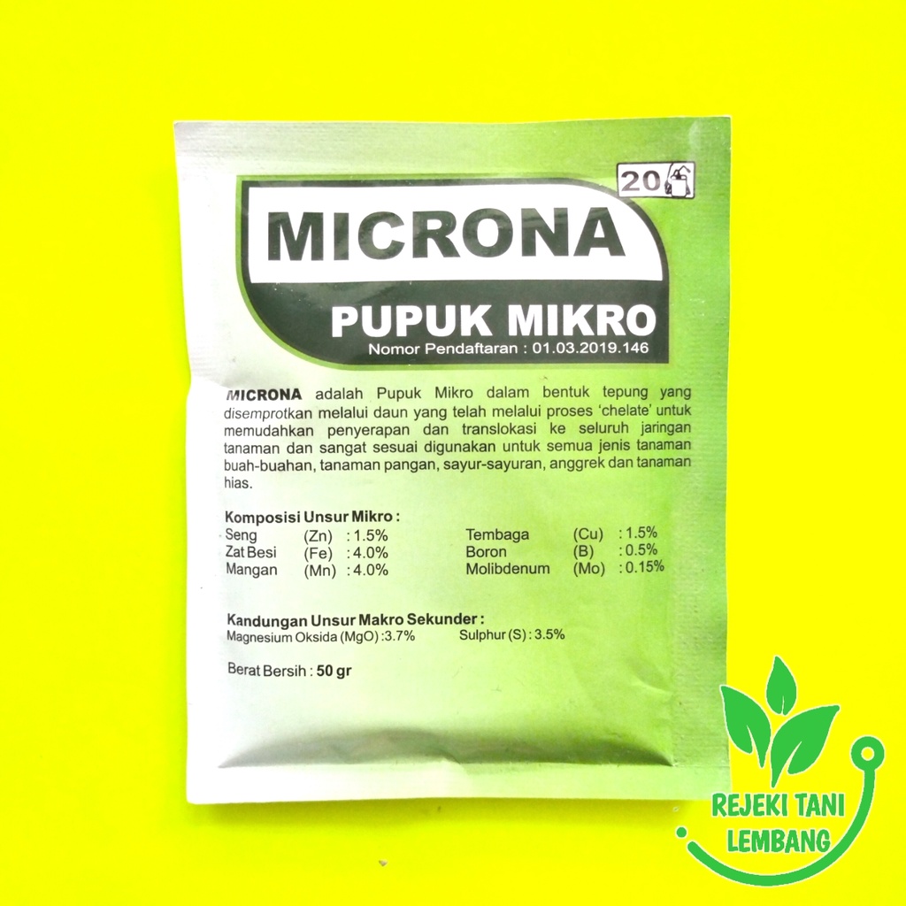 Jual PUPUK MIKRO MICRONA ISI 50 GR | Shopee Indonesia