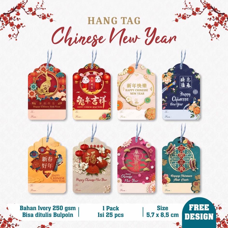 Jual (25 pcs) Hangtag Chinese New Year | Hang Tag Tahun Baru Imlek | Hang Tag Tahun Baru China ...
