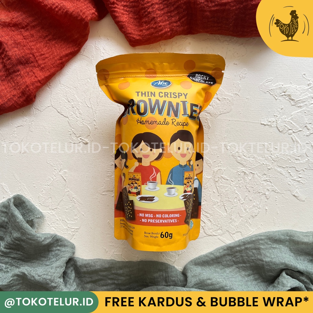 Jual ABE FOOD - BROWNIES Thin Crispy | Cemilan Snack Anak Sehat HALAL ...