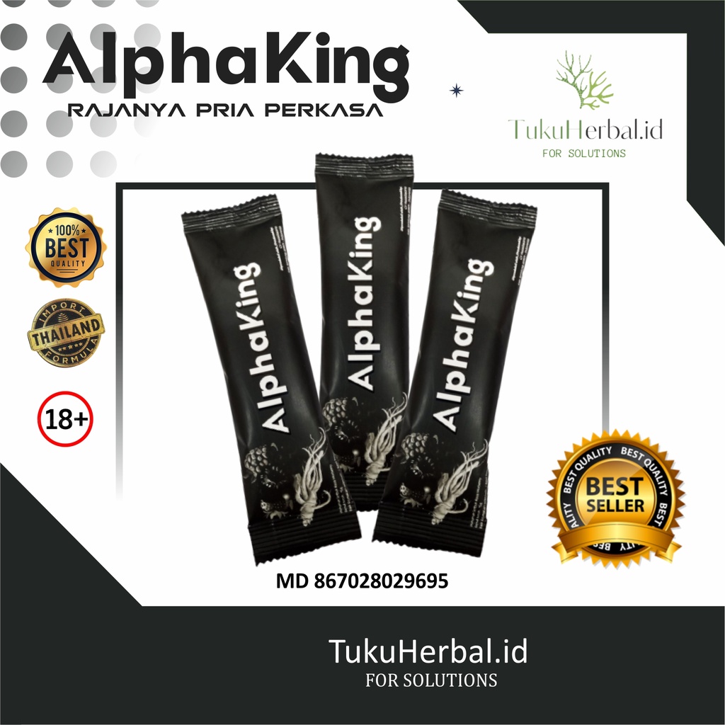 Jual ALPHAKING Sachet - Stamina Pria Herbal Original / Alpha king ...