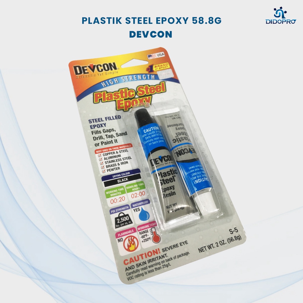 Jual LEM BESI PLASTIC STEEL EPOXY DEVCON USA | Shopee Indonesia