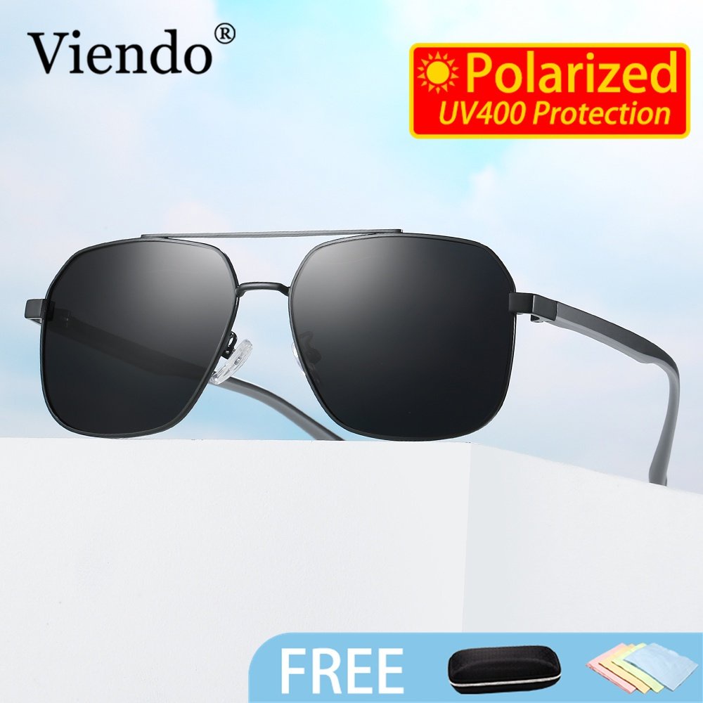 Jual Viendo Frame Kacamata Hitam Polarized Pria Cowok Wanita Keran Elastik TR90 Besi Aviator ...