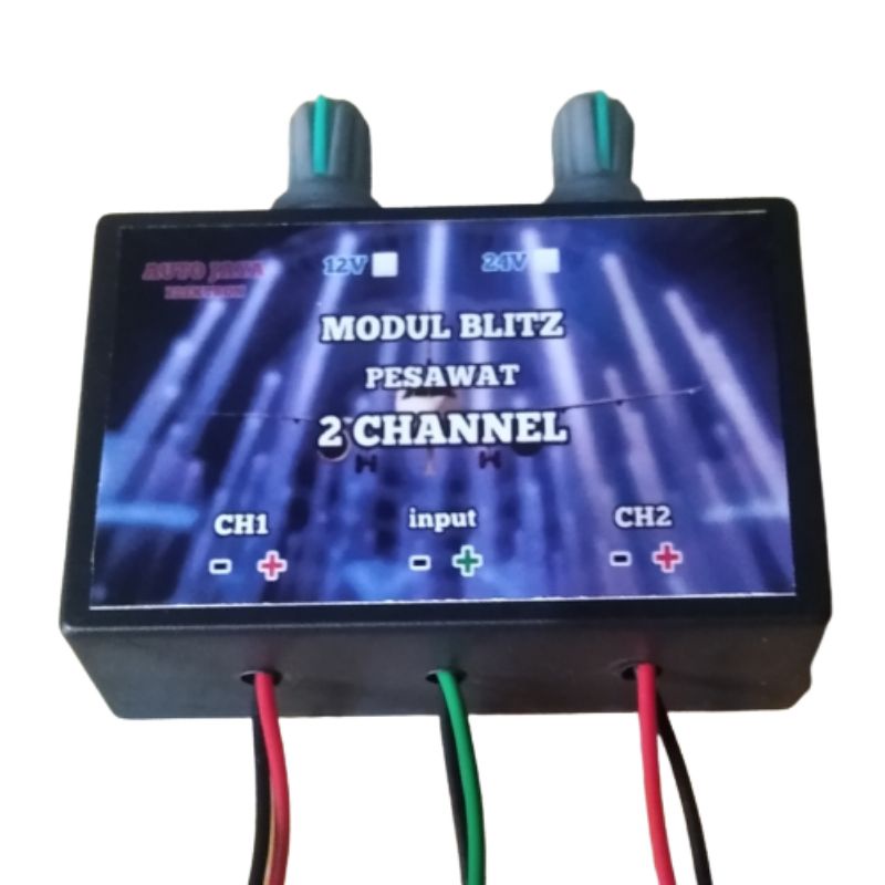 Jual Modul Blitz Kolong Ala Pesawat 2 Channel 2 potensio LED kedip ...