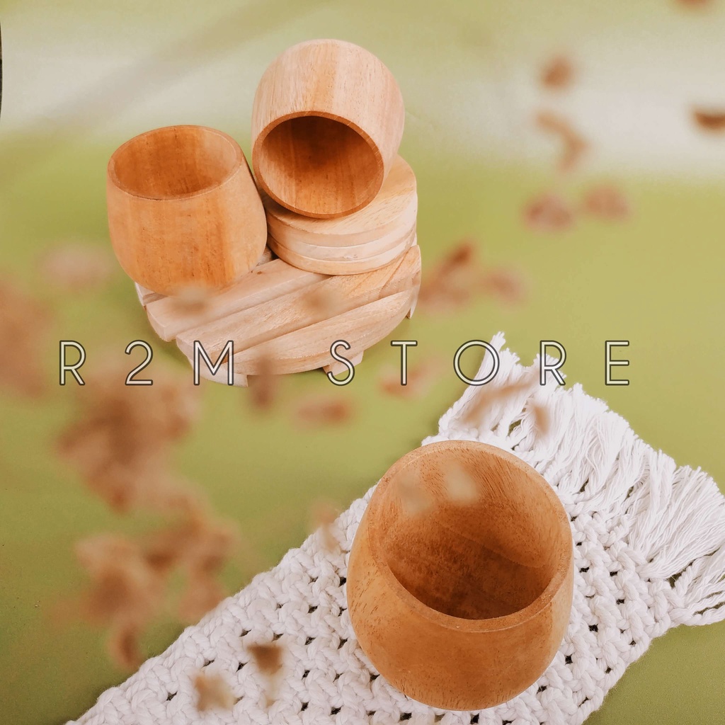 Jual GELAS KAYU / CANGKIR KAYU / GELAS KAYU MAHONI | Shopee Indonesia