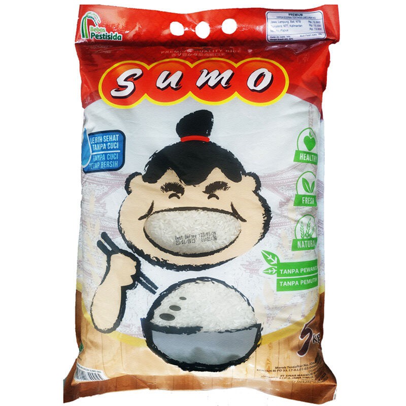 Jual Beras Sumo Merah 5 Kg Fortifkasi - Beras Pulen Premium Kualitas ...