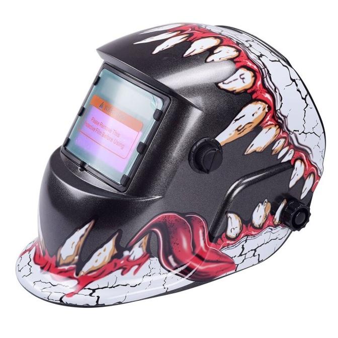 Jual Helm Las Otomatis Kedok Las Motif Venom Auto Darkening Welding ...