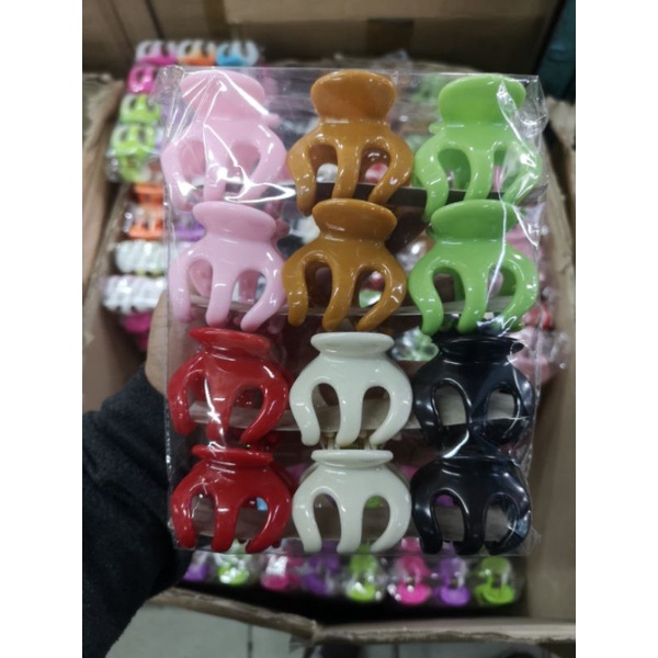 Jual Jepit rambut jedai isi 12 pcs ukuran 5 cm jepitan multiwarna | Shopee Indonesia