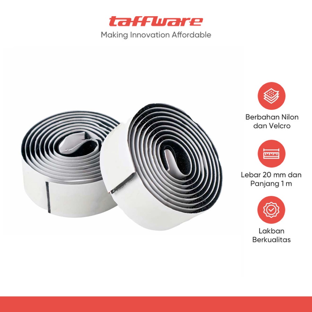 Jual TaffPACK Lakban Velcro Hook and Loop Magic Nylon Sticker 1M - ZNK006 | Shopee Indonesia