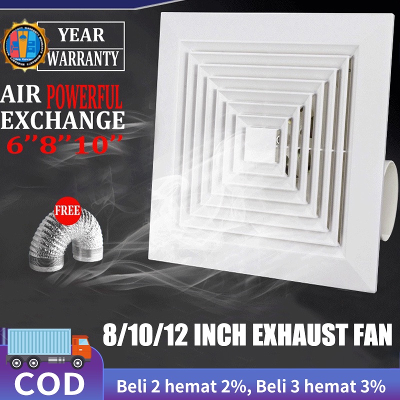 Jual 8/10/12 inch Exhaust Fan Ceiling PlafonHarga Terbaik/exhaust fan ...