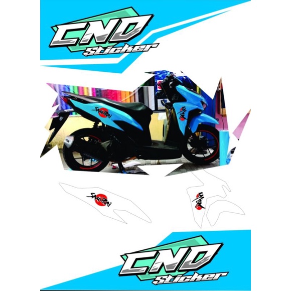 Jual Jual cutting sticker vario samurai japan material bahan max decal ...