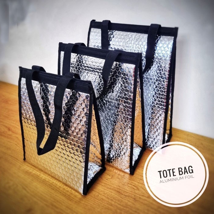 Jual Tas Aluminium Foil Cooler Tote Bag Tas Jinjing Velcro perekat ...