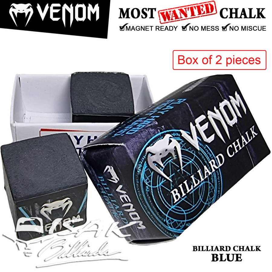 Jual Venom Chalk Black - box 2pc - Ready Billiard Chalks Kapur Biliar ...