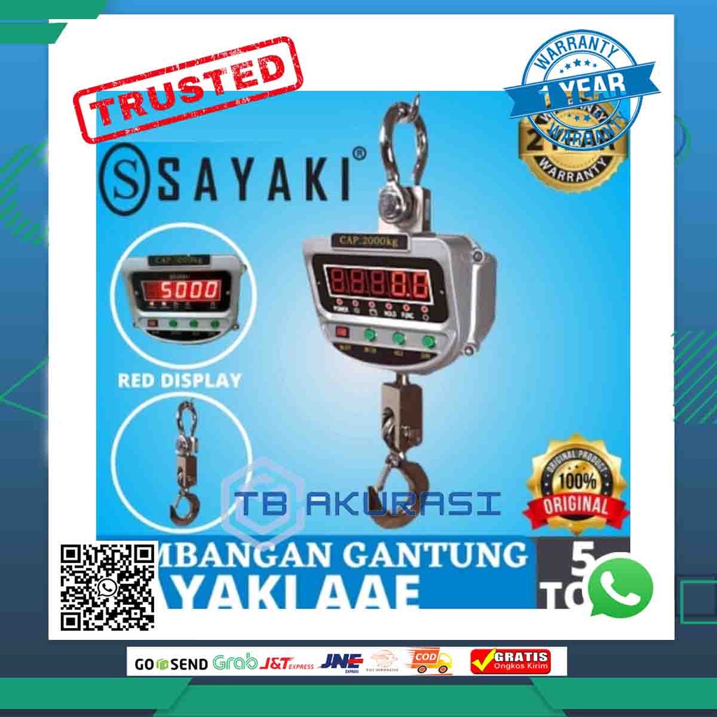 Jual CRANE SCALE 5 TON/ TIMBANGAN GANTUNG DIGITAL 5 TON/ CRANE SCALE 5 ...