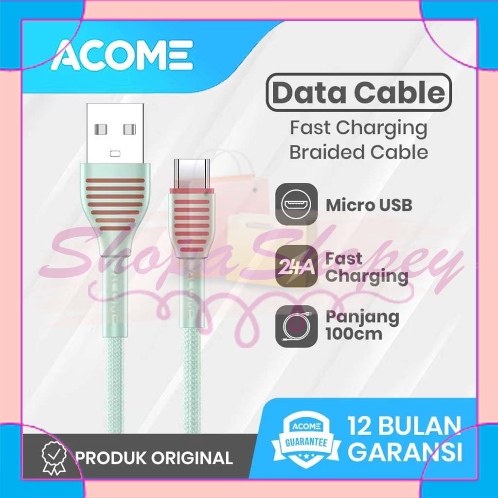 Jual ACOME Kabel Data iPhone 100cm AiC Fast Charging Garansi Resmi 1 ...