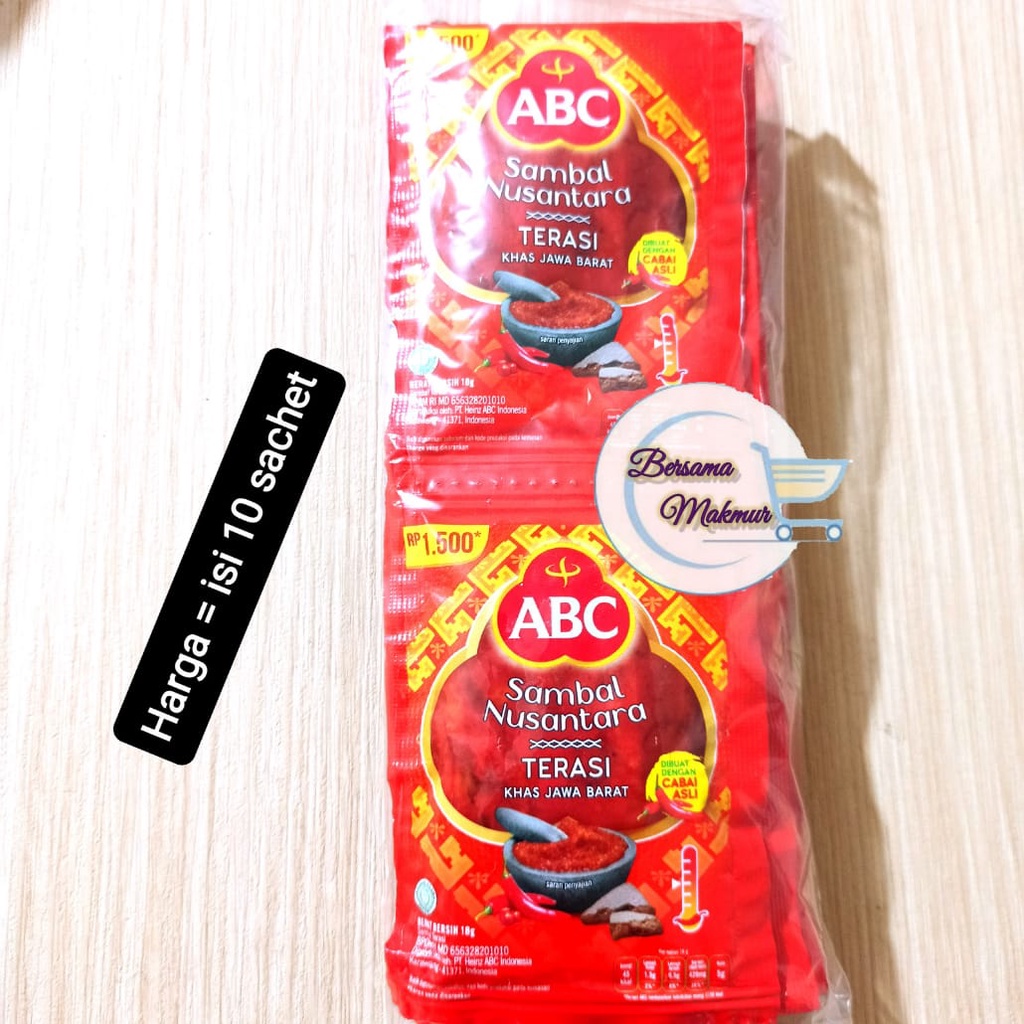 Jual Sambal Terasi ABC isi 10 sachet | Shopee Indonesia