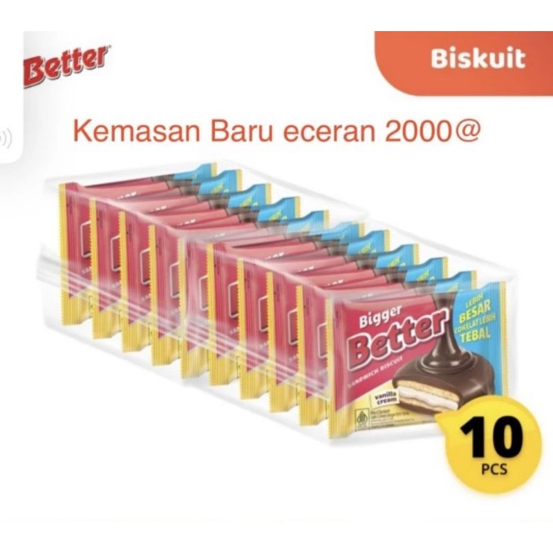 Jual Better Biskuit Renceng Isi 10 pc x 22 gr | Shopee Indonesia