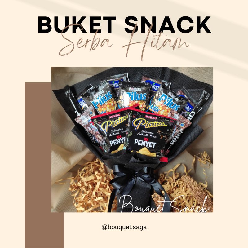 Jual BOUQUET SNACK SERBA HITAM (B61) | Shopee Indonesia