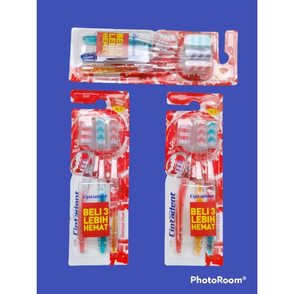 Jual CIPTADENT SIKAT GIGI DIAMOND CLEAN (isi 3) | Shopee Indonesia