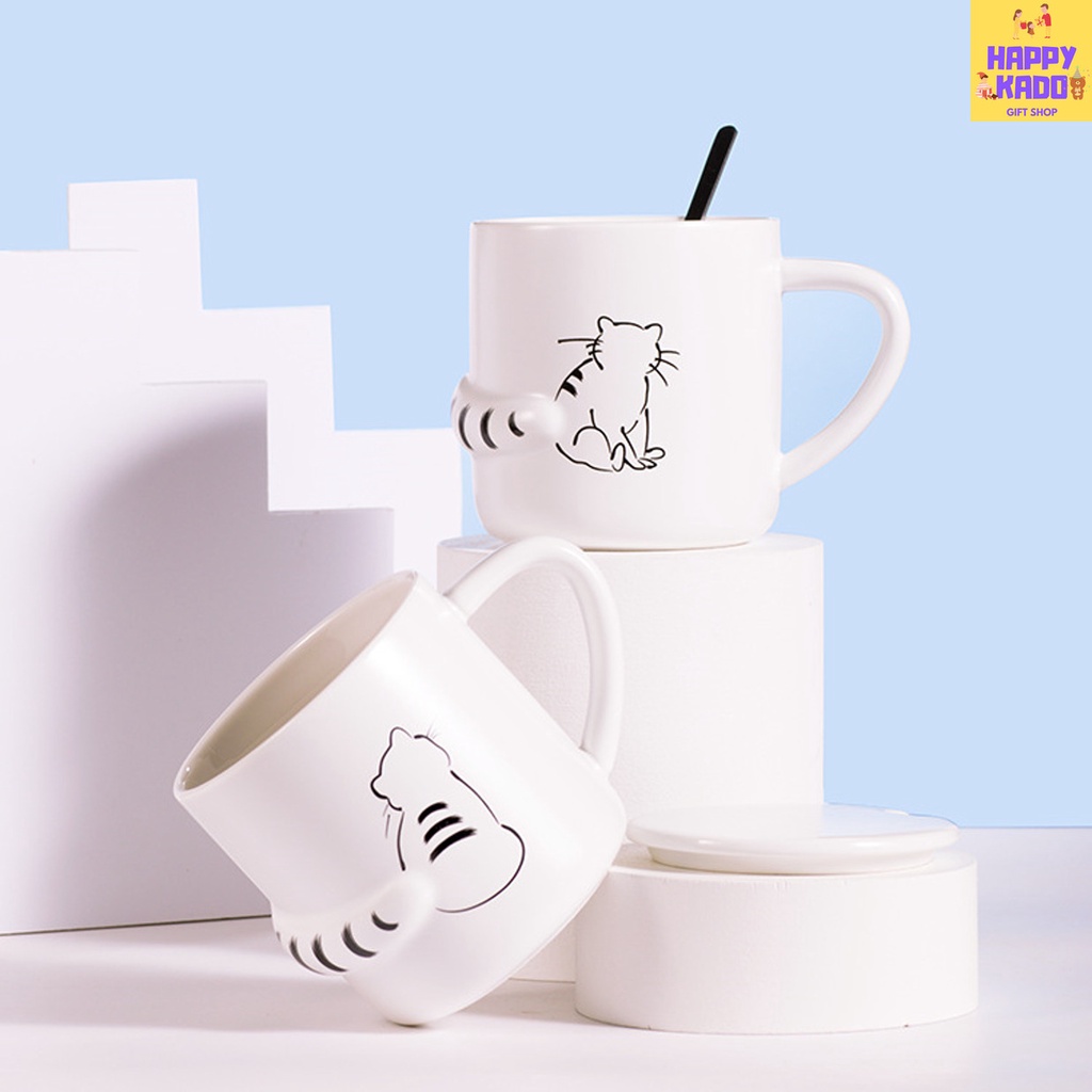 Jual Gelas Mug Kucing Garis Lucu Mungil Keramik Hadiah Ulang Tahun ...